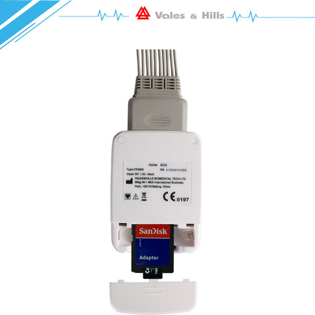 Handheld Smart 24 Hour Holter ECG Recorder With CE Certification , CV3000