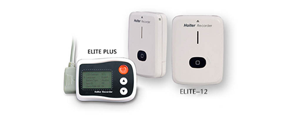 24 Hour Ambulatory Smart White ecg dinamico holter , LCD Display Holter ...