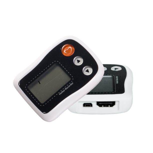 Small Portable Holter ECG Monitor Mini White LCD Recorder Up To 36 ...