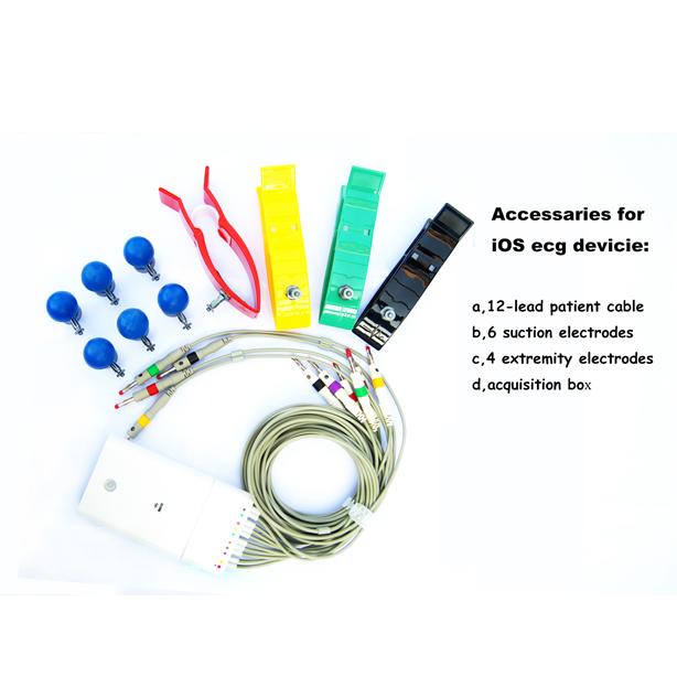 Smart Simultenaous 12-lead Resting Amplifier iOS Bluetooth ECG Machine
